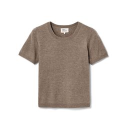 Nah/Studio Kurzarmpullover - recycelte Wolle/Cashmere - Gr. XS - braun