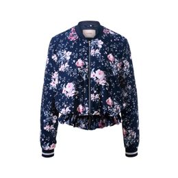 Tchibo - Blouson - Damen - Gr. 42 - dunkelblau/geblümt