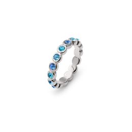Tchibo - Ring Memory Blue Shades - Damen - Gr. 18 - silber