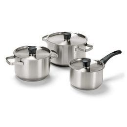 Tchibo - Edelstahl-Kochtopf-Set - silber