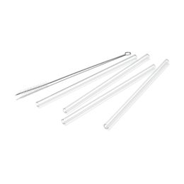 Tchibo - 4 Glas-Trinkhalme - silber