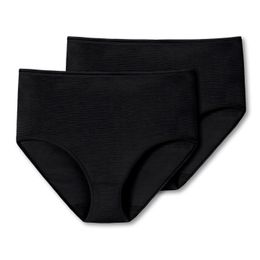 2 Schiesser Midislips mit Modal - Damen - Gr. 42 - schwarz
