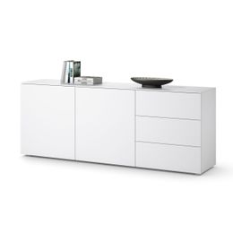 Tchibo - Sideboard - 180x40,5x70cm - weiß - Holz / Kunststoff