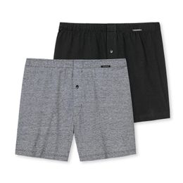 2 Schiesser Boxershorts aus Baumwolle - Herren - Gr. M/5 - schwarz