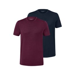 Tchibo - 2 Funktionsshirts mit Merinowolle - Herren - Gr. M - dunkelblau