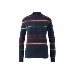 Tchibo - Feinstrickpullover mit Zopfmuster - Damen - Gr. L - dunkelblau/gestreift