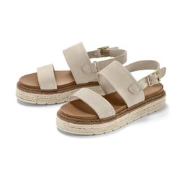 Tchibo - Plateau-Sandale aus Leder - Damen - Gr. 39 - beige