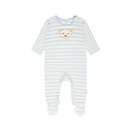 Steiff Baby-Strampler - Herren - Gr. 86 - blau/gestreift
