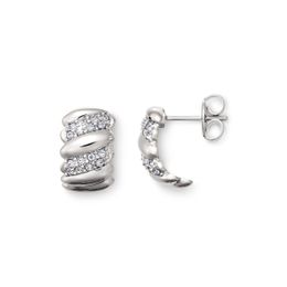 Tchibo - Creolen Sparkle Rows - silber