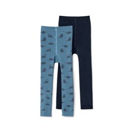 Tchibo - 2 Kinder-Thermoleggings - Gr. 122/128 - dunkelblau