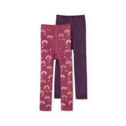 Tchibo - 2 Kinder-Thermoleggings - Gr. 98/104 - mehrfarbig
