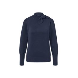 Tchibo - Feinstrickpullover mit Schleifendetail - Damen - Gr. S - dunkelblau
