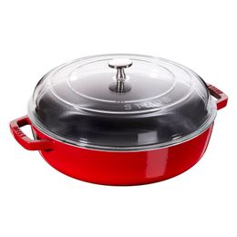 Staub Gusseisen-Bräter »Braisers« mit Glasdeckel - silber