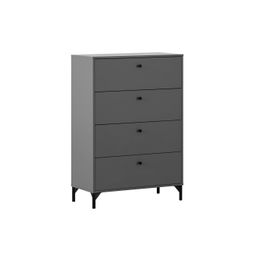 Tchibo - Kommode »Smash« - 80x40x116,5cm - anthrazit - Holz / Metall / Kunststoff