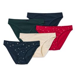 Tchibo - 5 Slips - Damen - Gr. L - dunkelblau