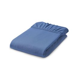Tchibo - Jersey-Spannbettlaken - blau