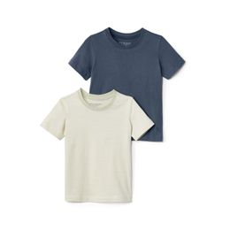 Tchibo - 2 Kinder-T-Shirts - Jungen - Gr. 110/116 - weiß/print