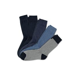 Tchibo - 5 Paar Socken - Herren - Gr. 44-46 - dunkelblau/print