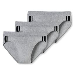 3 Schiesser Slips - Herren - Gr. Xl/7 - grau