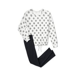 Tchibo - Leggings-Pyjama - Damen - Gr. XL - schwarz/gepunktet