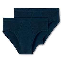 2 Schiesser Sportslips - Herren - Gr. M/5 - dunkelblau