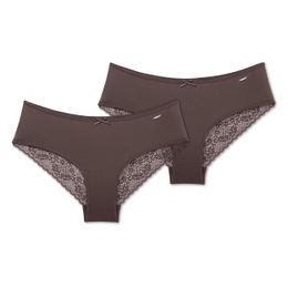 Tchibo - 2 Brazilslips - Damen - Gr. XS - braun
