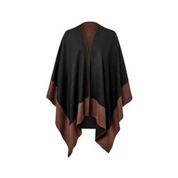 Tchibo - Wende-Poncho - schwarz