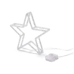 Tchibo - LED-Dekostern - 31,5x5x30,5cm - transparent - Acryl / Kunststoff