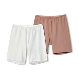 Tchibo - 2 Radler-Shorts - Damen - Gr. XXL - beige