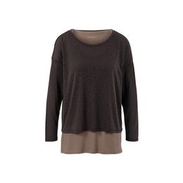 Tchibo - 2-in-1-Sportshirt - Damen - Gr. XXL - dunkelbraun