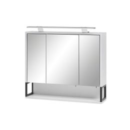 Tchibo - Spiegelschrank &raquo;Dumone&laquo; SPS 800D - 80x16x68cm - anthrazit - Glas / Holz / Stahl