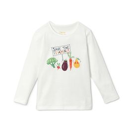 Tchibo - Langarmshirt - Gr. 98/104 - creme/print