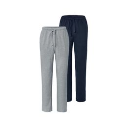 Tchibo - 2 Pyjamahosen - Herren - Gr. L - dunkelblau