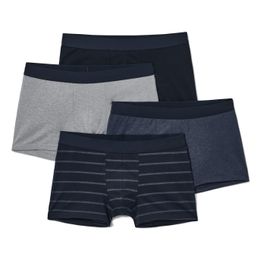 Tchibo - 4 Slipboxer - Herren - Gr. M/5 - dunkelblau/gestreift