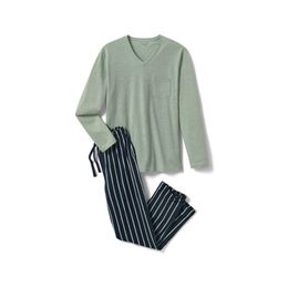 Tchibo - Pyjama - Herren - Gr. L - dunkelblau/gestreift