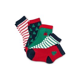 Tchibo - 5 Paar Socken - Baby - Gr. 19-22 - dunkelblau/jacquard