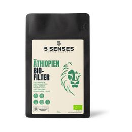 5 Senses - Bio &Auml;thopien Filterkaffee - 250 g Ganze Bohne - Intensit&auml;t: 3/6