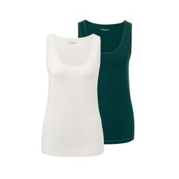 Tchibo - 2 Tops - Damen - Gr. M - smaragdgrün