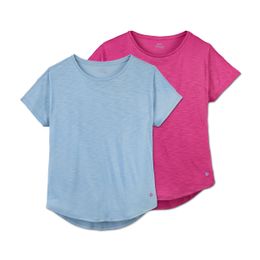 Tchibo - 2 Kinder-Funktionsshirts - M&auml;dchen - Gr. 170/176 - hellblau