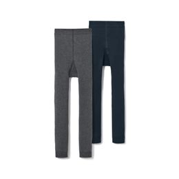 Tchibo - 2 Paar Thermoleggings - Gr. 134/140 - dunkelblau