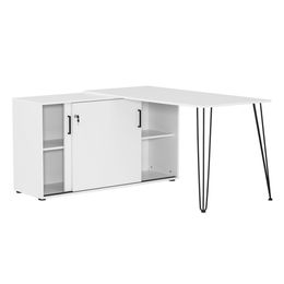 Tchibo - Eckschreibtisch »Ekko« - 131x145x74cm - schwarz - Holz / Metall / Kunststoff