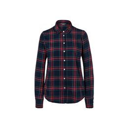 Tchibo - Karierte Bluse aus Baumwoll-Flanell - Damen - Gr. 36 - dunkelblau/kariert