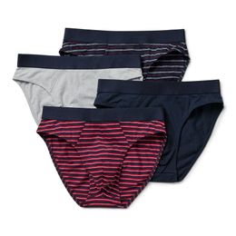 Tchibo - 4 Slips - Herren - Gr. 3Xl/9 - dunkelblau/gestreift