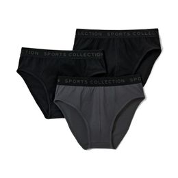 Tchibo - 3 Slips - Herren - Gr. S/4 - schwarz