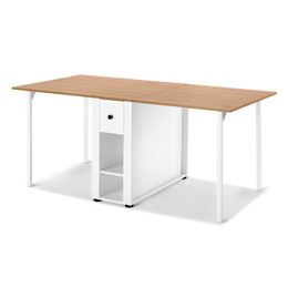 Tchibo - Esstisch mit einklappbaren Tischplatten - 168,5x86x72,5cm - schwarz - Holz / Buchenholz / Metall