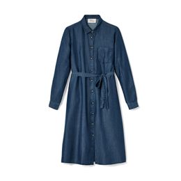 Nah/Studio Midi-Kleid - Eco-Lyocell - Gr. 38 - dunkelblau
