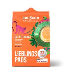 EDUSCHO Lieblingspads Caff&egrave; Crema - 32 Pads - Intensit&auml;t: 4/5