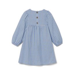 Tchibo - Kinder-Webkleid - M&auml;dchen - Gr. 110/116 - blau/kariert