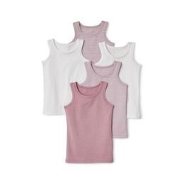Tchibo - 5 M&auml;dchen-Unterhemden - M&auml;dchen - Gr. 98/104 - wei&szlig;