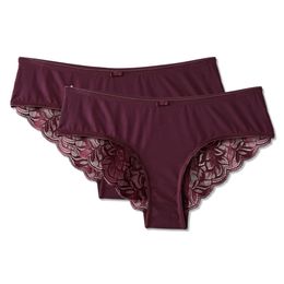 Tchibo - 2 Brazilslips - Damen - Gr. XS - bordeaux
